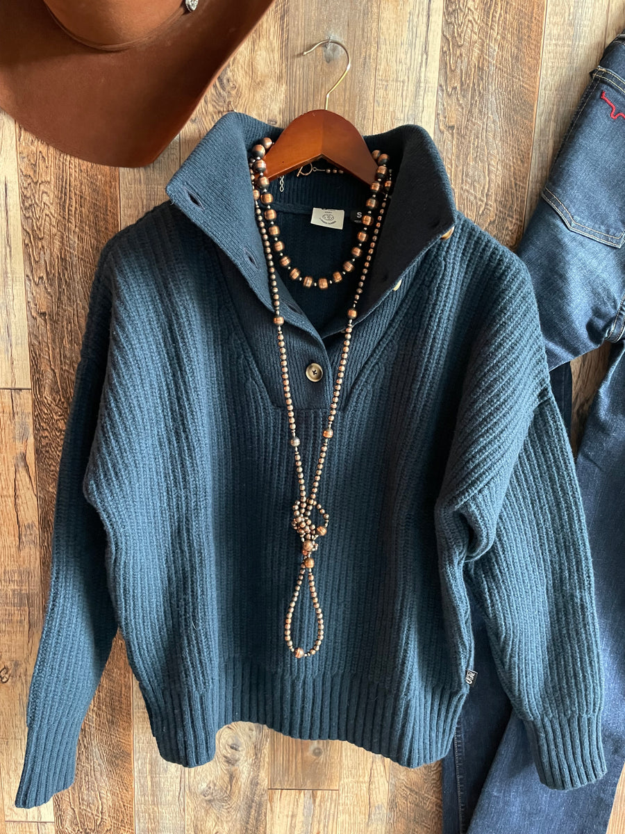 Modinetta Merino Wool Sweater {Deep Water} – Woolies Quality Clothiers